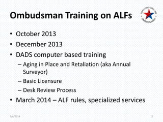 Breakout B - New Role of Ombudsman in Assisted Living | PPT