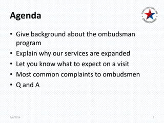 Breakout B - New Role of Ombudsman in Assisted Living | PPT