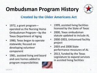 Breakout B - New Role of Ombudsman in Assisted Living | PPT