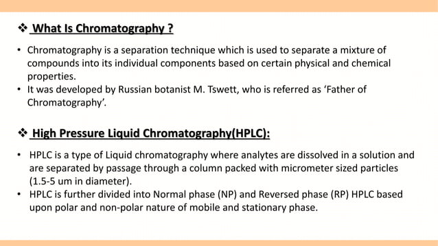 Basics of RP-HPLC.pptx | Chemistry | Science