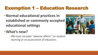 Revised Common Rule and SBR 12.13.18