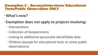 Revised Common Rule and SBR 12.13.18