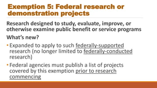 Revised Common Rule and SBR 12.13.18