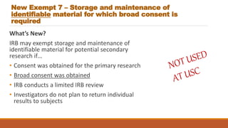 Revised Common Rule and SBR 12.13.18