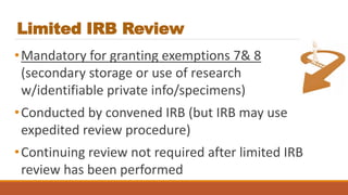 Revised Common Rule and SBR 12.13.18