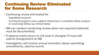 Revised Common Rule and SBR 12.13.18