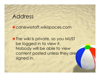 News Wikispaces | PPT