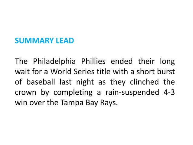 News-Writing_Examples-of-Lead in News Writing | PPTX | Business ...