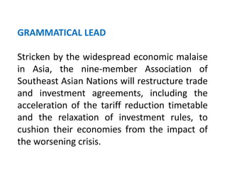 News-Writing_Examples-of-Lead in News Writing | PPTX