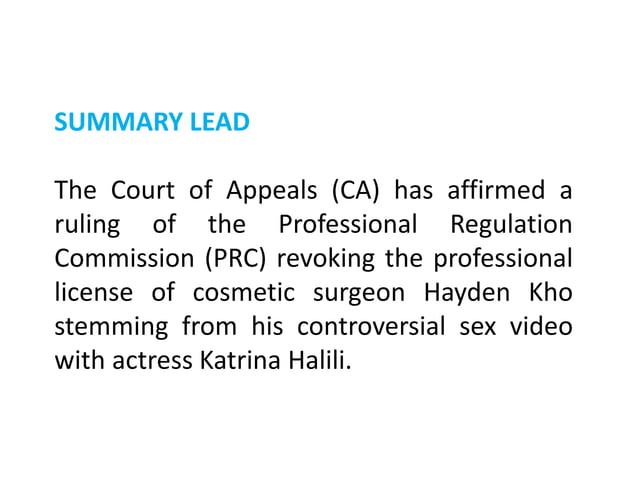 News-Writing_Examples-of-Leads in News Writing | PPTX