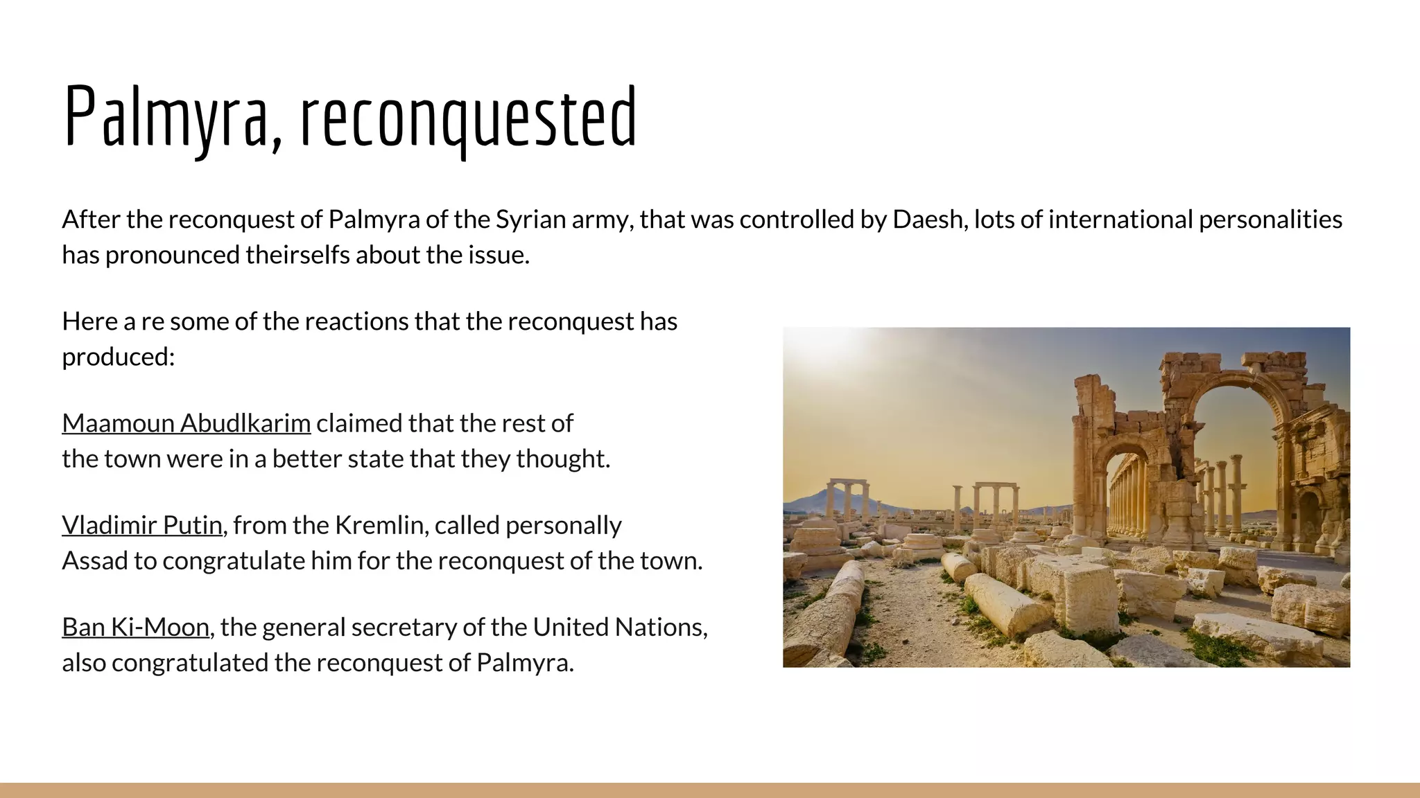 Palmyra, reconquested | PPT