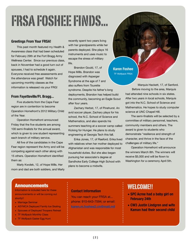 March 2012 FRG Newsletter | PDF