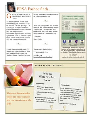 TF Wolfpack FRG Newsletter 8-1-12 | PDF | Medical Health