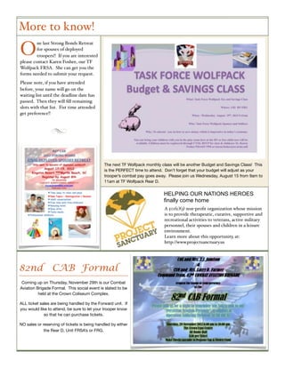 TF Wolfpack FRG Newsletter 8-1-12 | PDF | Medical Health