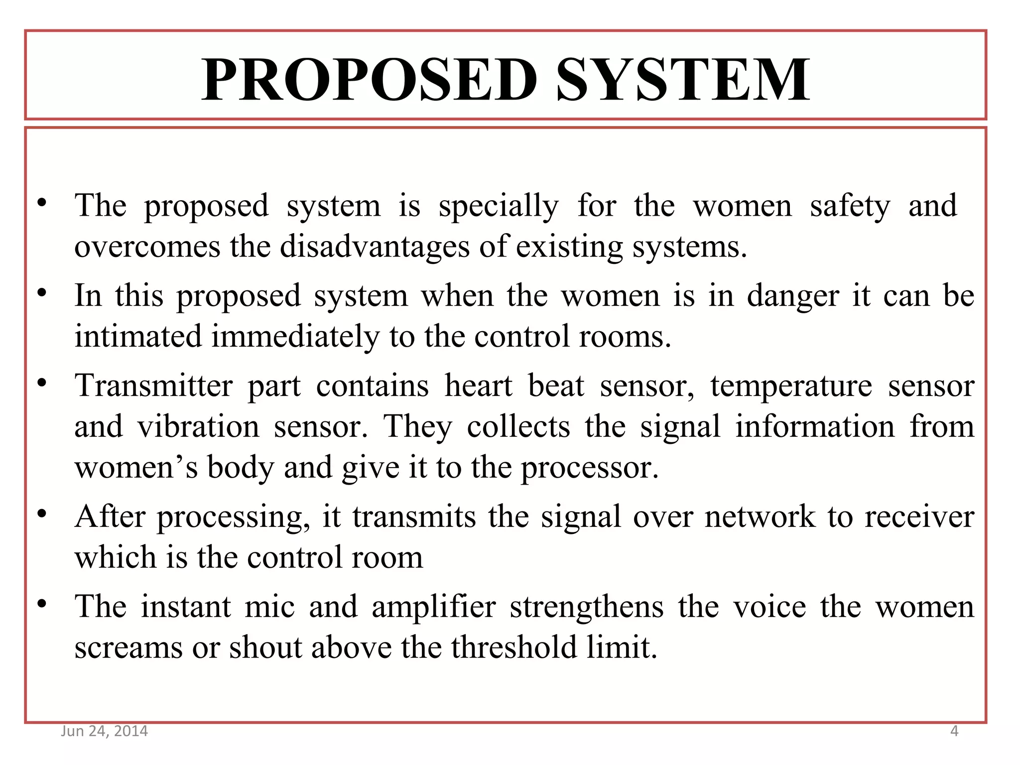 advanced security system for women | PPT