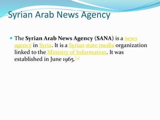 News agencies | PPTX