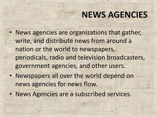 News agencies | PPTX