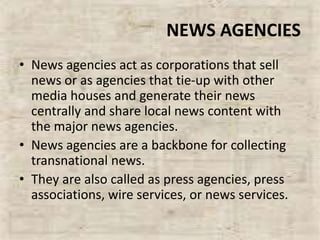 News agencies | PPTX