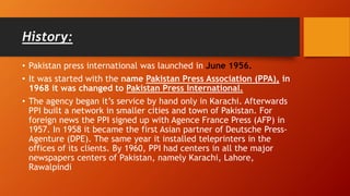 News agencies of pakistan | PPTX