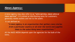 News agencies of pakistan | PPTX