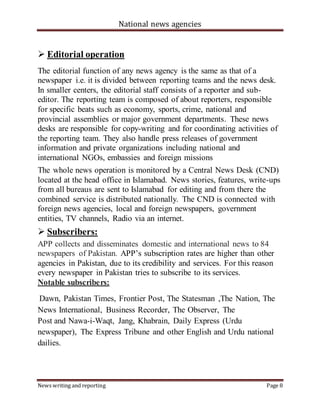 National News agencies slideshare | DOCX