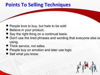 Real estate sales techniques | PPT