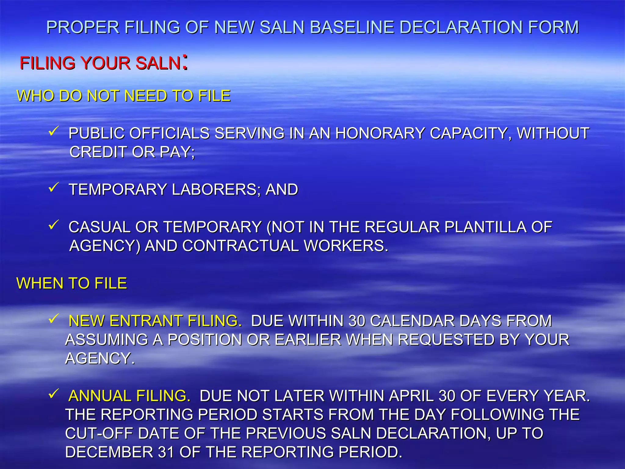 New saln presentation | PPT