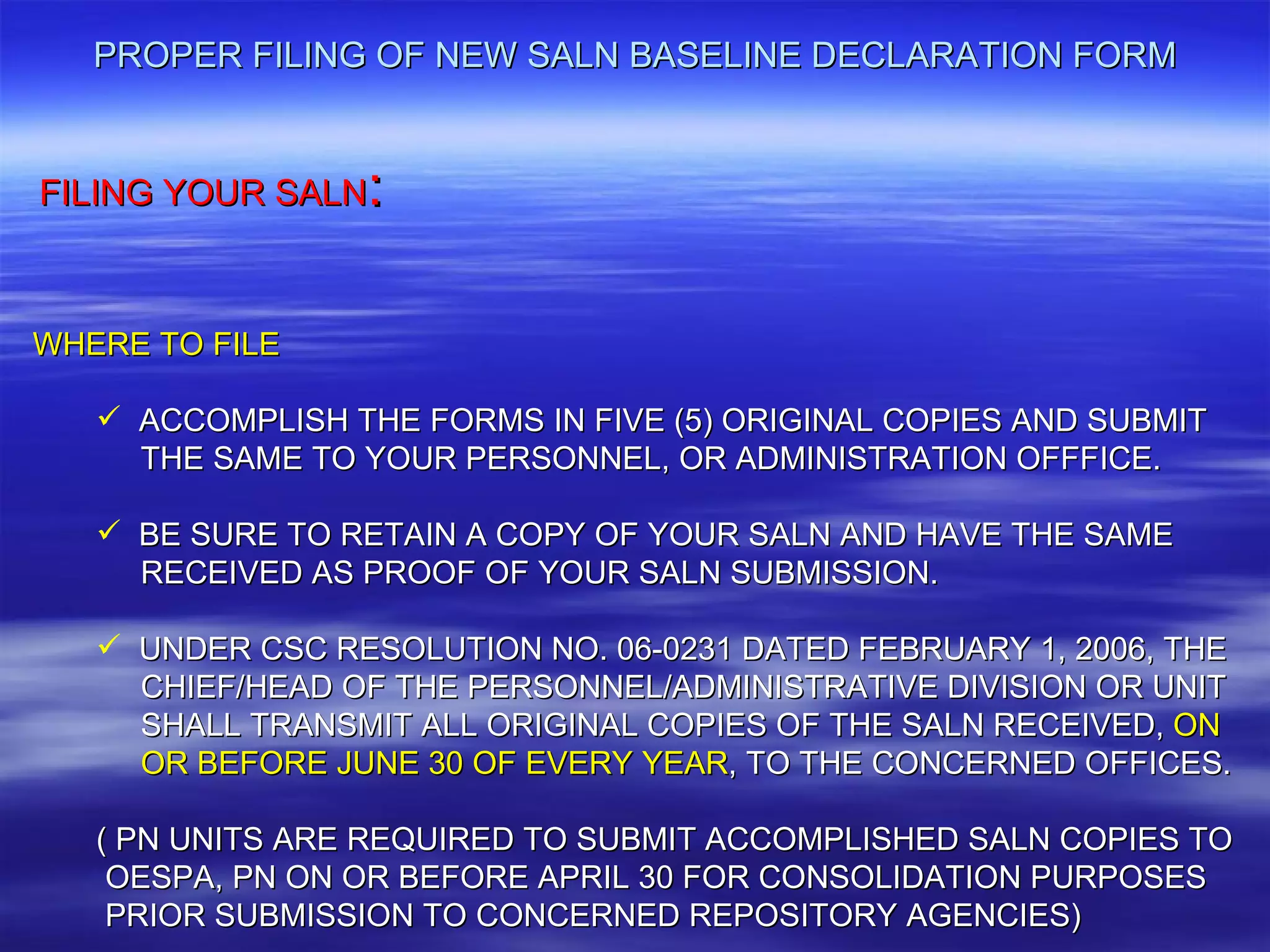 New saln presentation | PPT