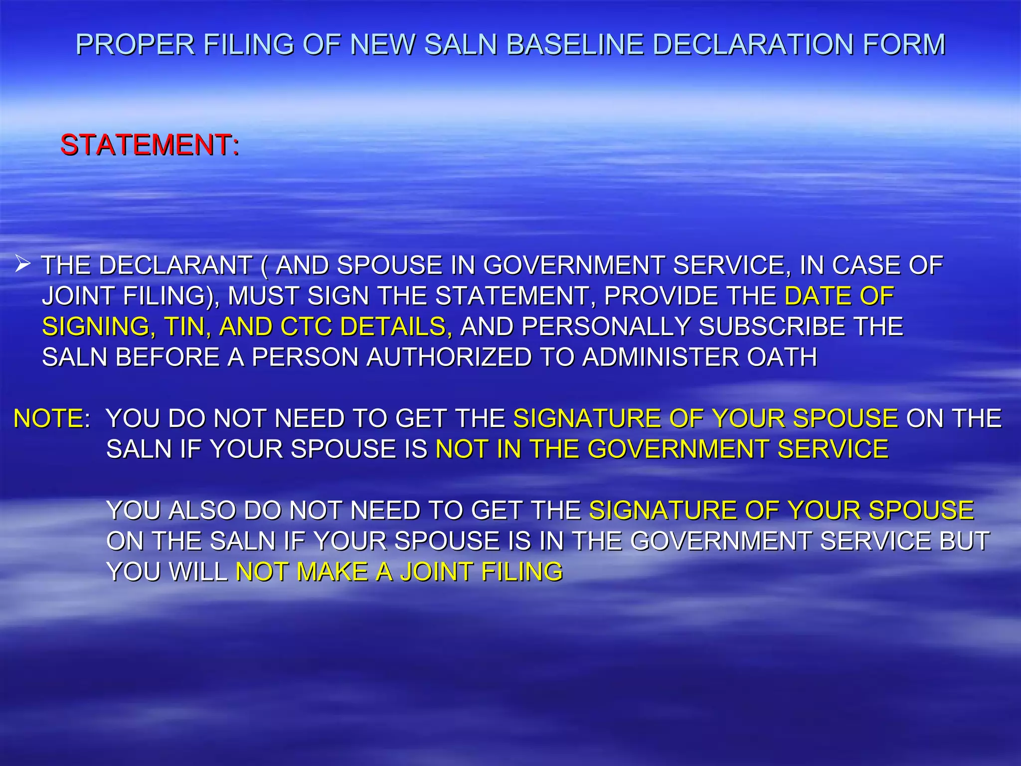 New saln presentation | PPT