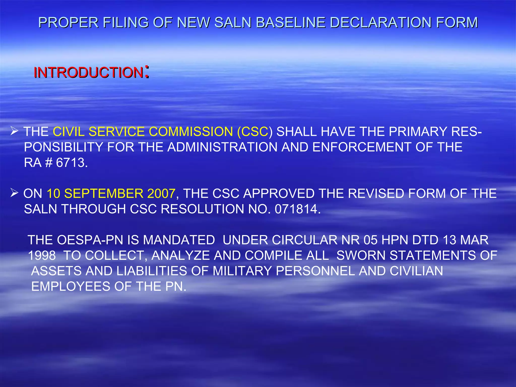 New saln presentation | PPT