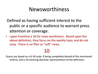 News analysis presentation | PPTX