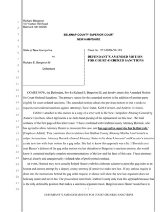 Motion For Sanctions Against Andrew Livernois, Keith Cormier,Tara ...