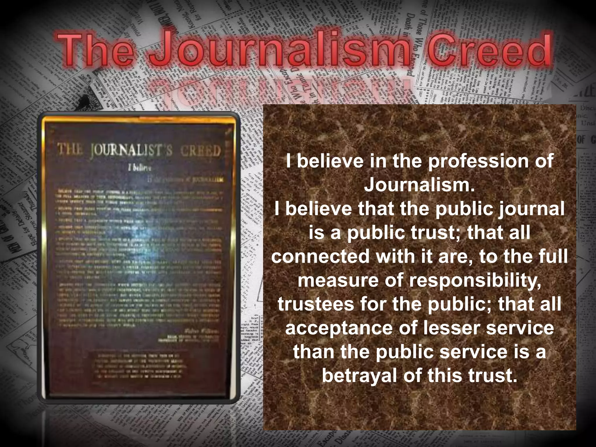 Introduction to Journalism | PPTX