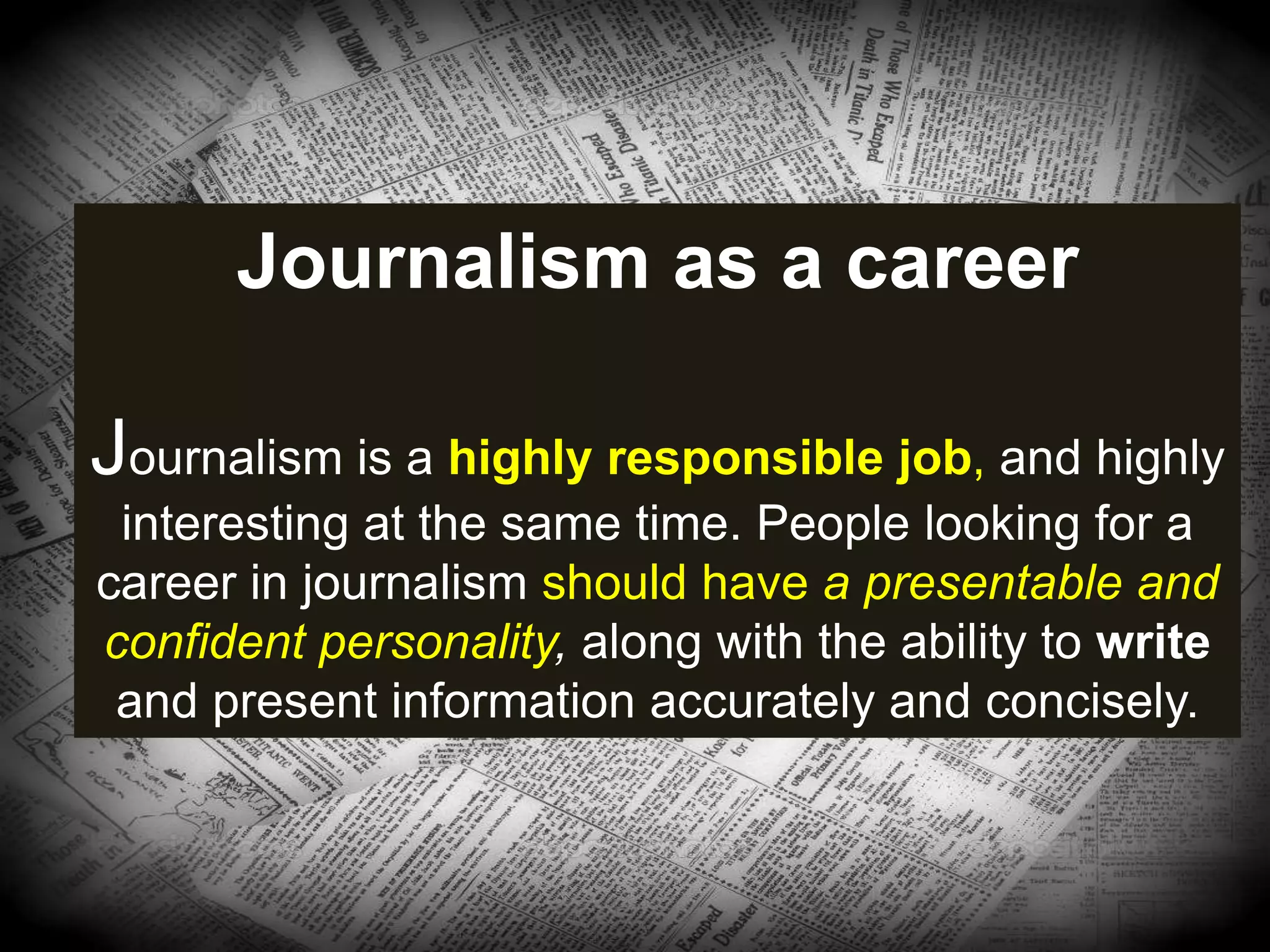 Introduction to Journalism | PPTX