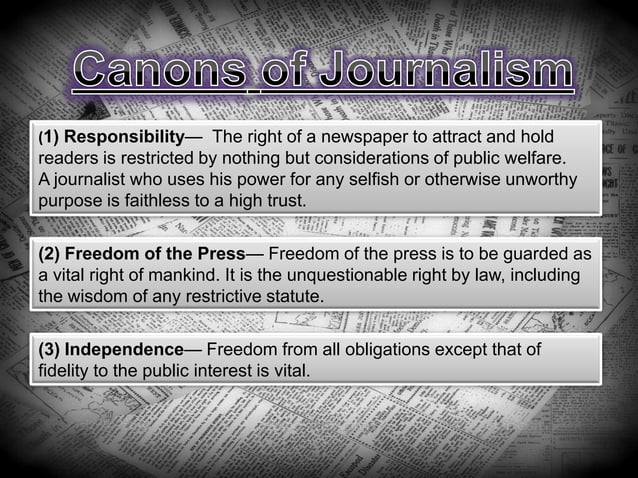 Introduction to Journalism | PPTX | Law