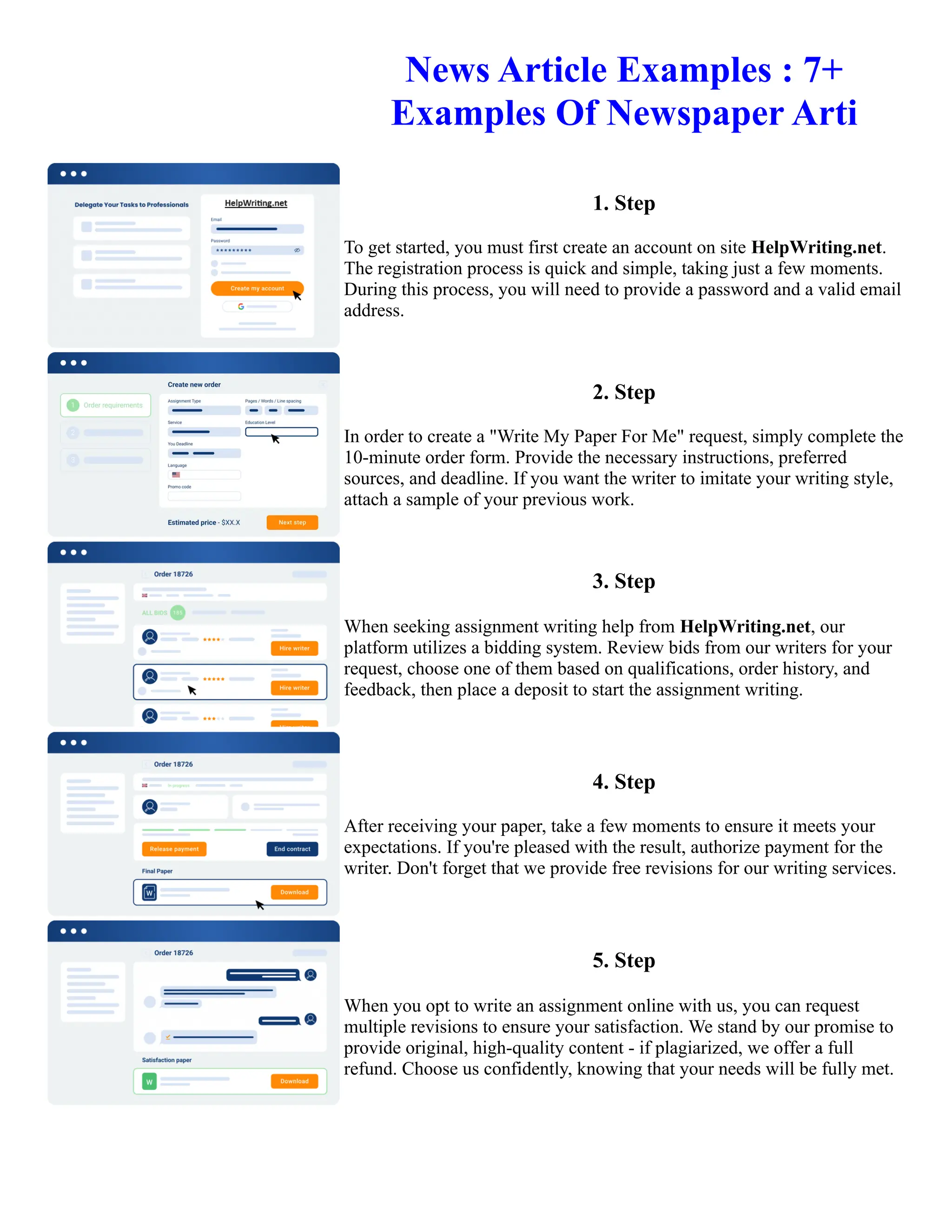 News Article Examples 7 Examples Of Newspaper Arti | PDF