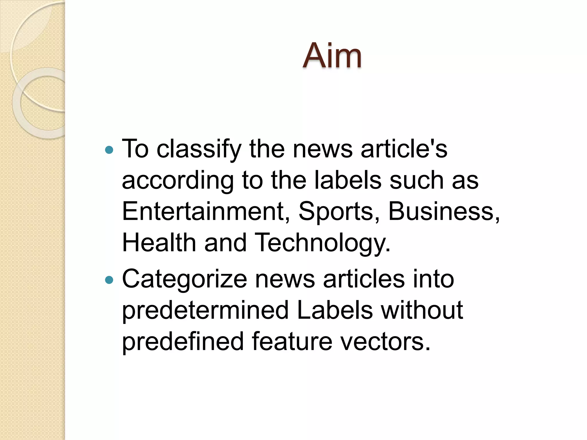 News articles classification | PPTX
