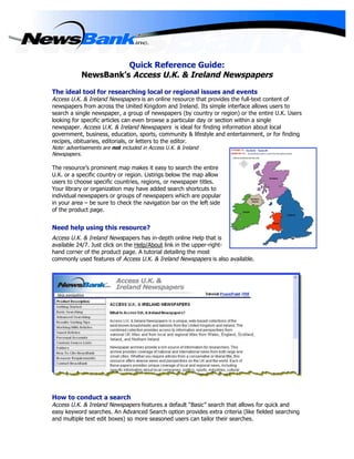 A quick guide to Newsbank | PDF