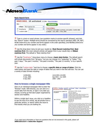 A quick guide to Newsbank | PDF