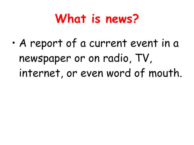 News basics | PPT