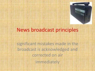 News broadcast codes | PPT