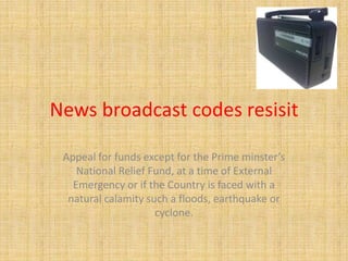 News broadcast codes | PPT