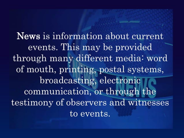 Newscasting | PPTX