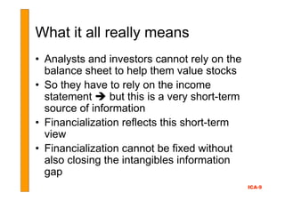 The Role of the Intangibles Information Gap in the Financialization of ...