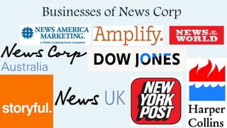 News corp phone hacking scandal | PPTX | Media Industry | Industries