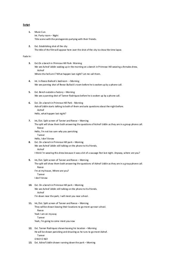 New script - Blackout