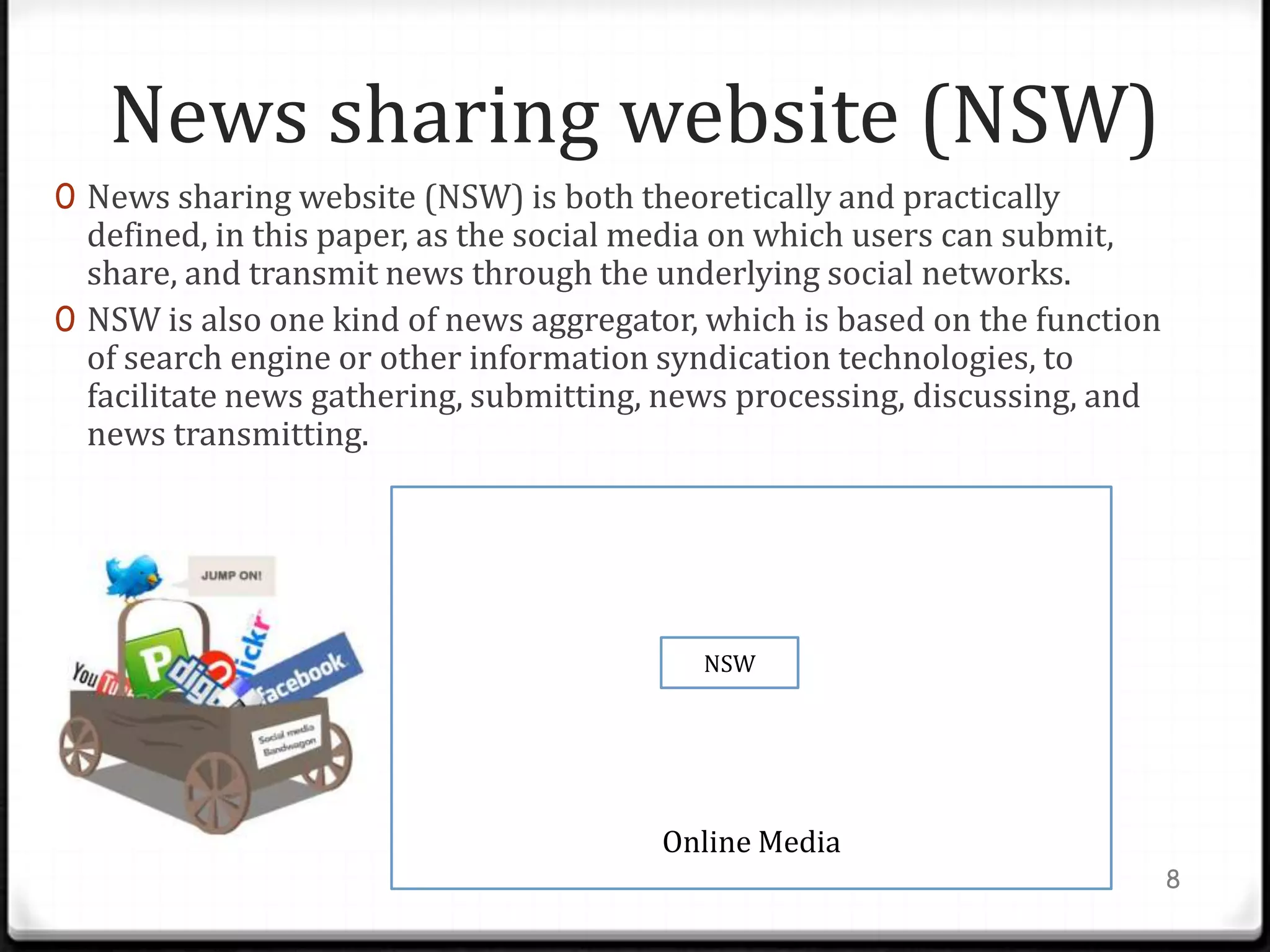 Introduction to News diffusion On News Sharing Website | PPT