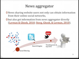 Introduction to News diffusion On News Sharing Website | PPT