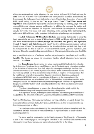 (New) SEAM-Chanthoul_2-Workshop-Report_Lecture-Series_SPSS-Analysis ...