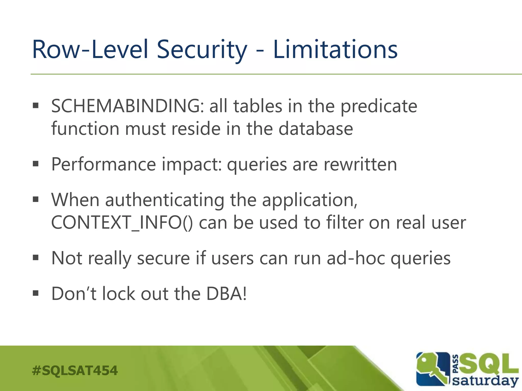 SQL Server 2016 New Security Features | PPT